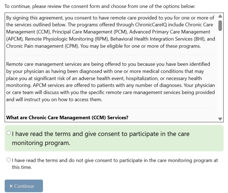 Getting Started with ChronicCareIQ | Patient Help